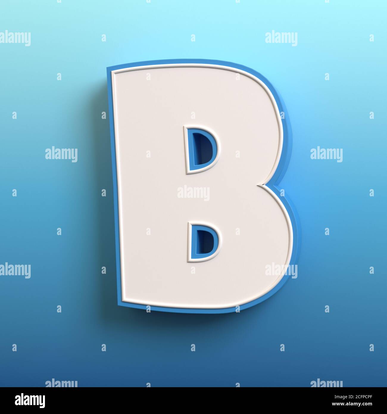 Cartoon 3d font, 3d rendering, letter B Stock Photo - Alamy