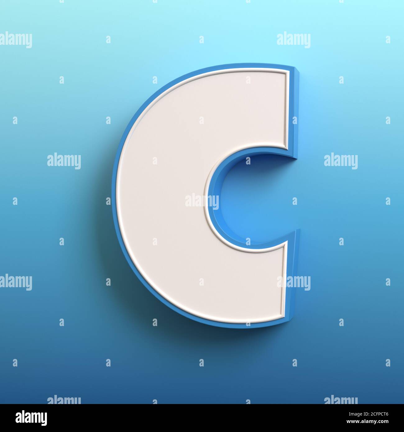 Cartoon 3d font, 3d rendering, letter C Stock Photo - Alamy