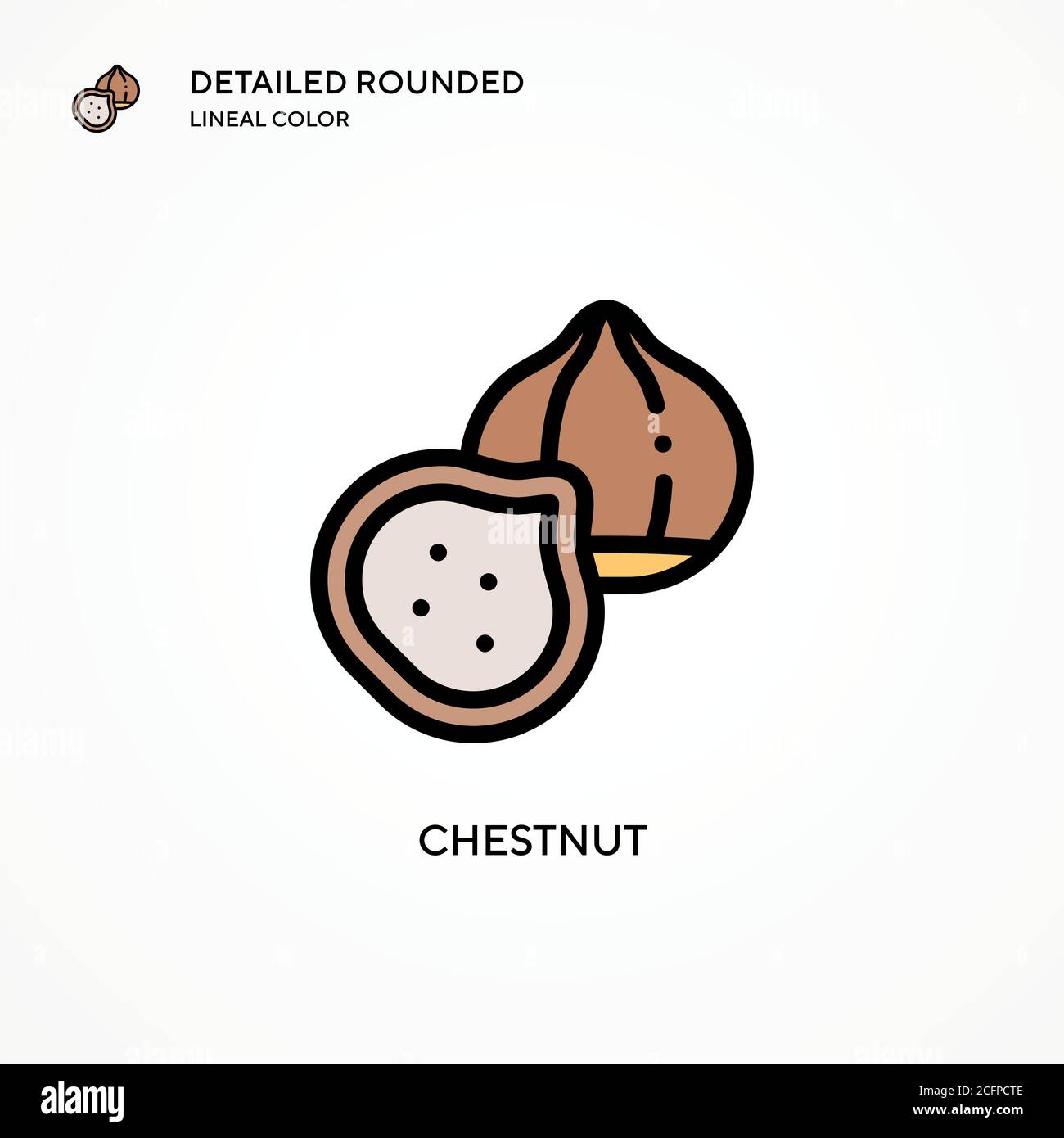 Chestnut vector icon. Modern vector illustration concepts. Easy to edit ...