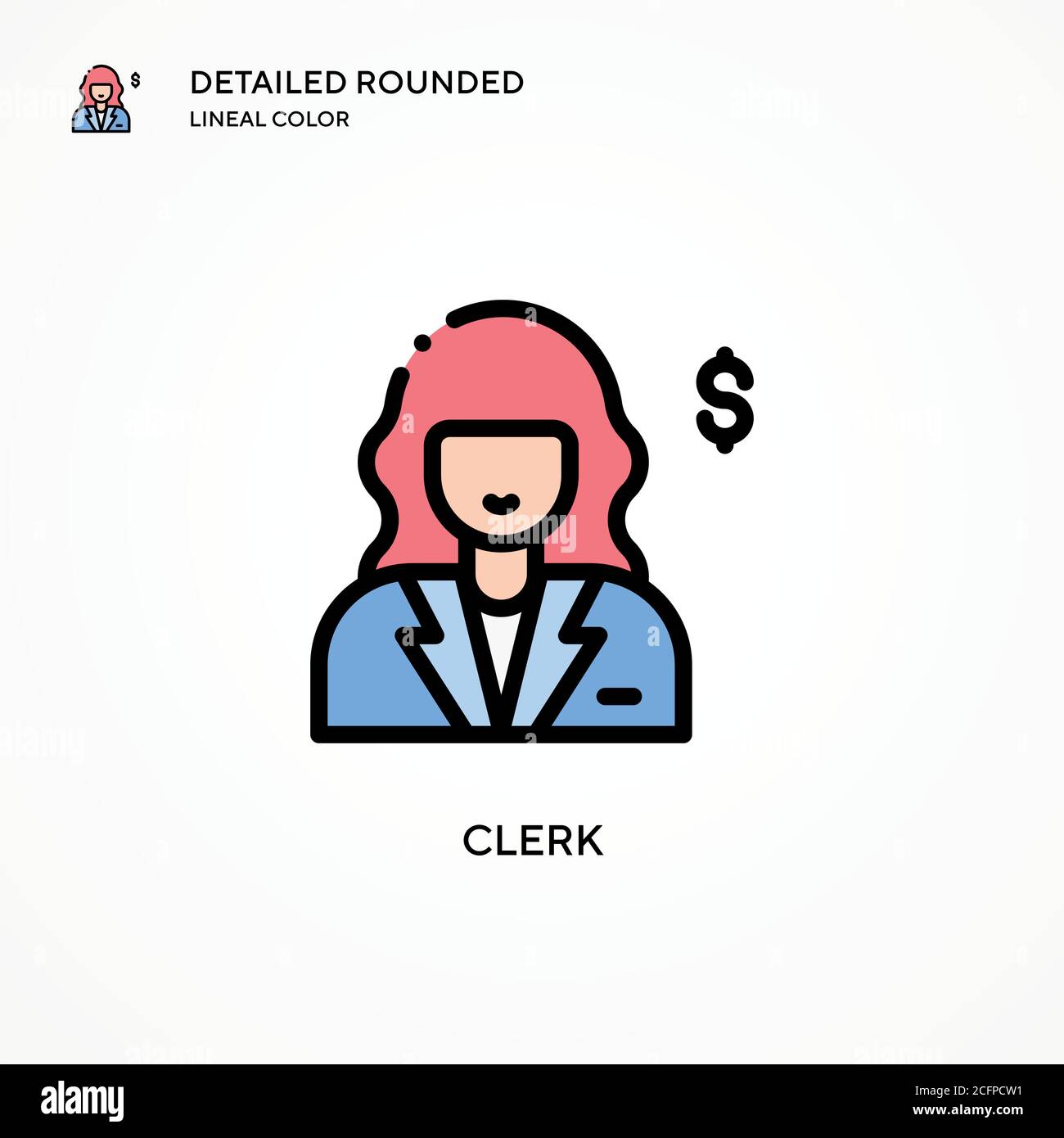 Clerk vector icon. Modern vector illustration concepts. Easy to edit ...