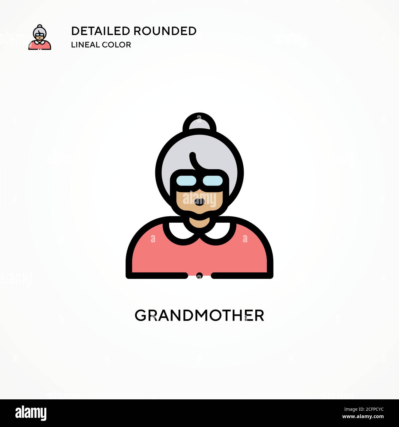 Grandmother vector icon. Modern vector illustration concepts. Easy to ...