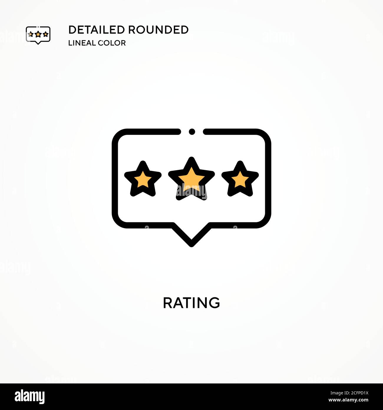 Rating vector icon. Modern vector illustration concepts. Easy to edit ...