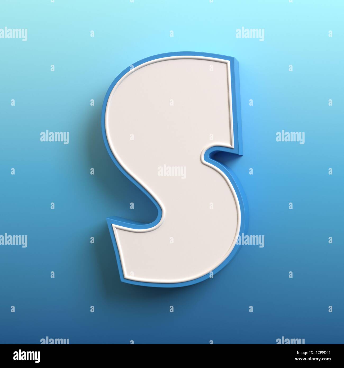 Cartoon 3d font, 3d rendering, letter S Stock Photo - Alamy