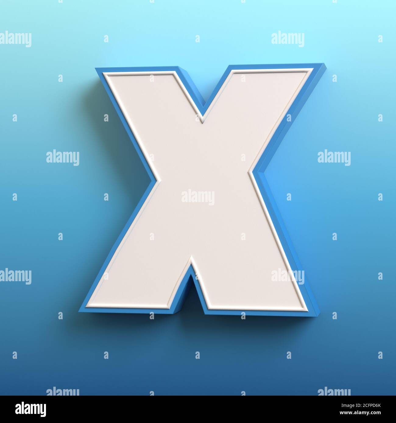 Cartoon 3d font, 3d rendering, letter X Stock Photo - Alamy