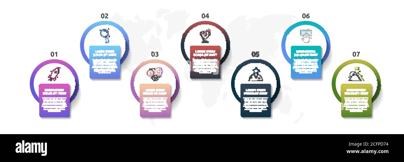 Vector infographic template circles for seven label, diagram, graph ...