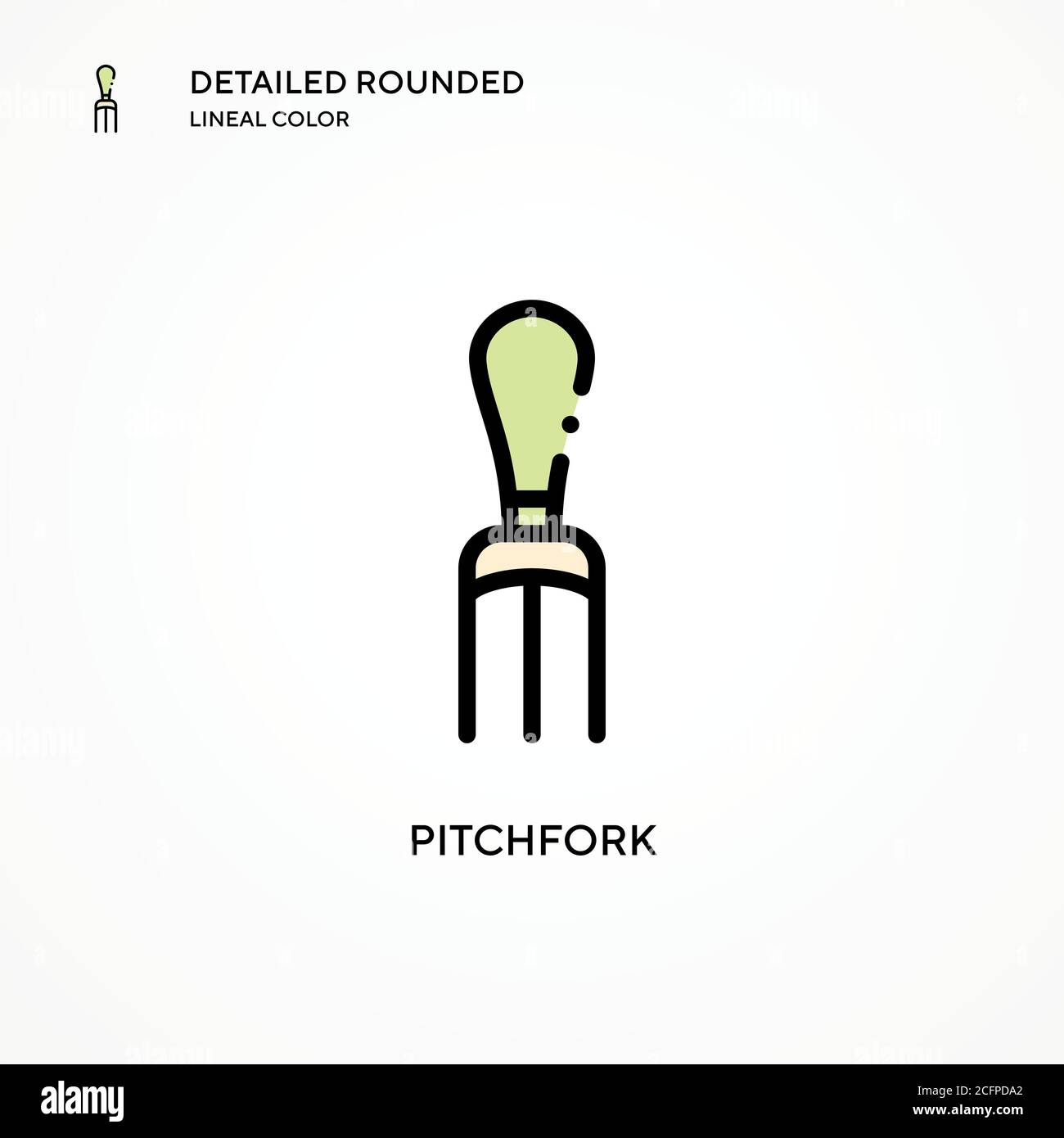 Pitchfork vector icon. Modern vector illustration concepts. Easy to ...