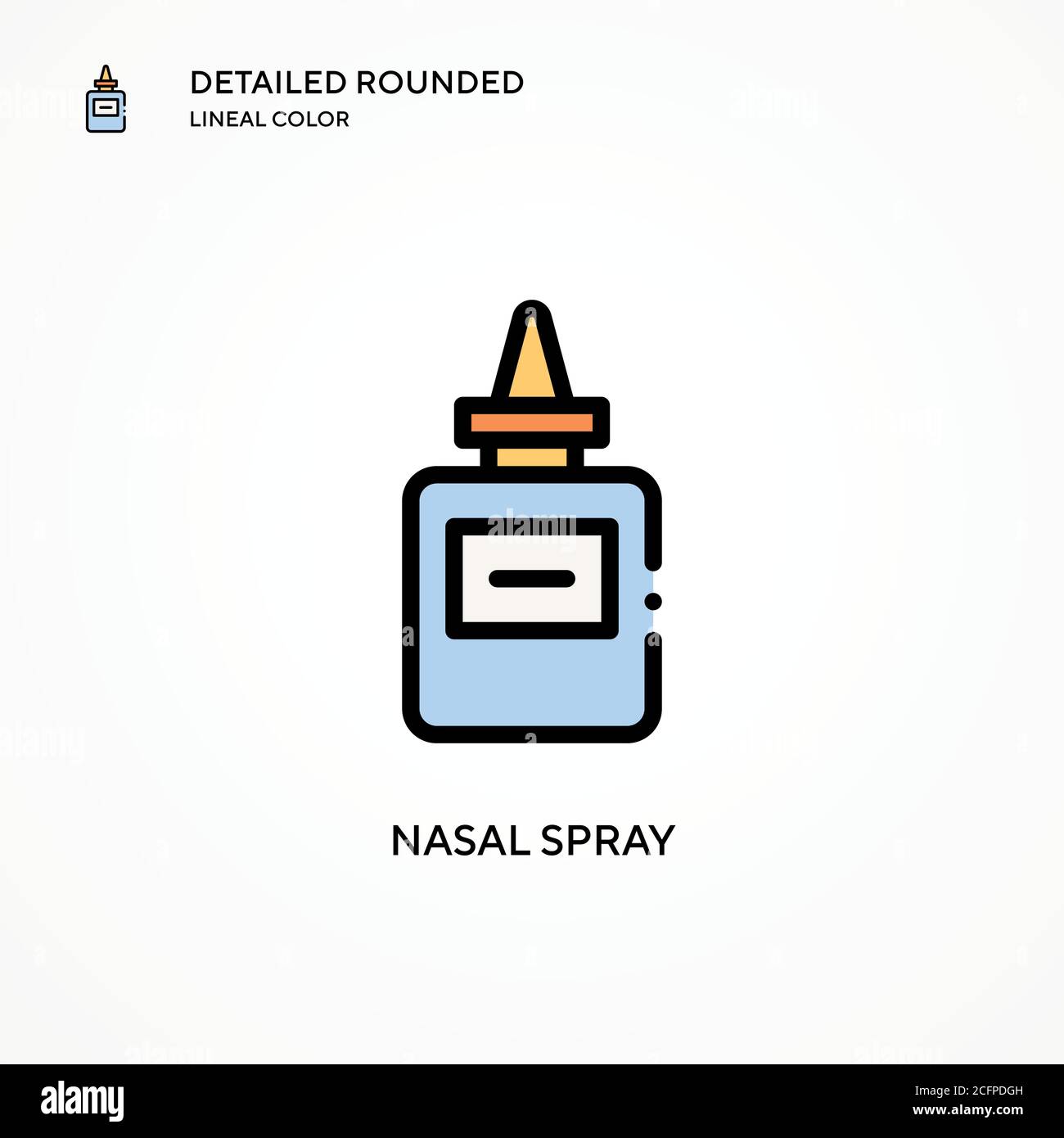 Nasal spray vector icon. Modern vector illustration concepts. Easy to ...