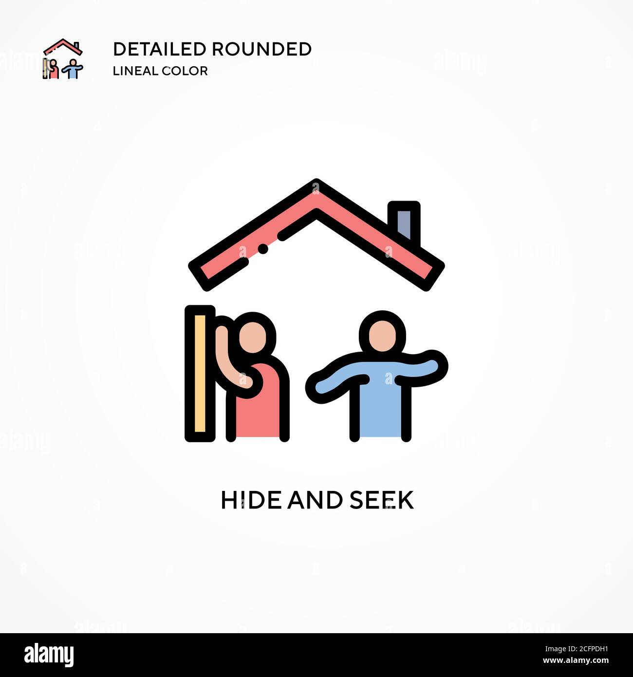 Hide and seek vector icon. Modern vector illustration concepts. Easy to ...
