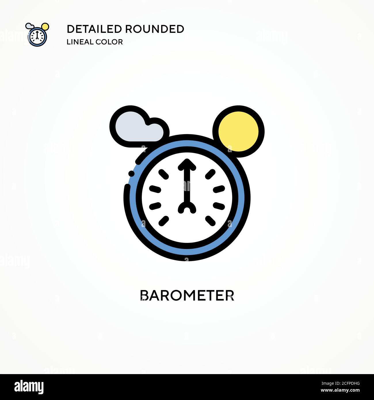 Barometer vector icon. Modern vector illustration concepts. Easy to ...
