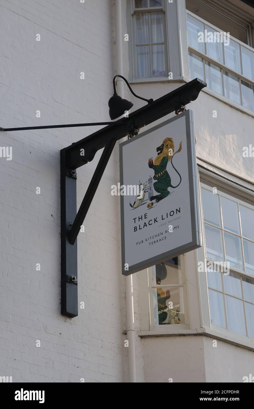 Black lion sign long hi-res stock photography and images - Alamy