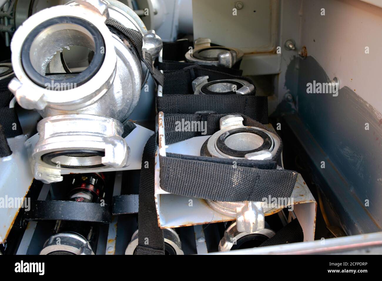 fire water collector and fire adapters located in the mountings in the ...