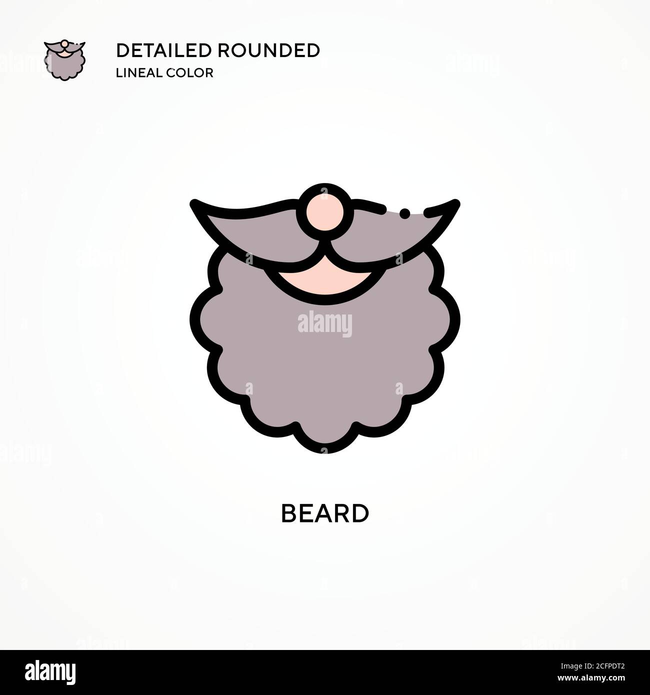 Beard vector icon. Modern vector illustration concepts. Easy to edit ...