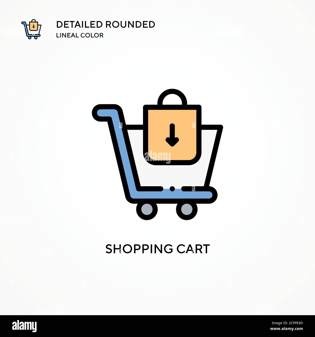Shopping cart vector icon. Modern vector illustration concepts. Easy to ...