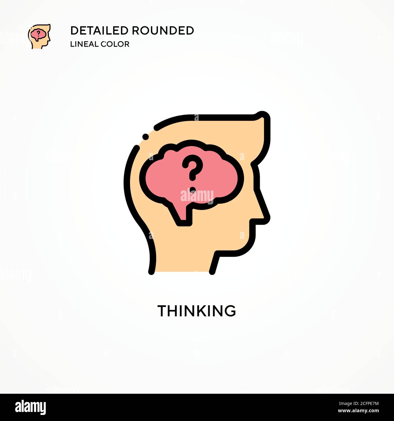 Thinking vector icon. Modern vector illustration concepts. Easy to edit ...