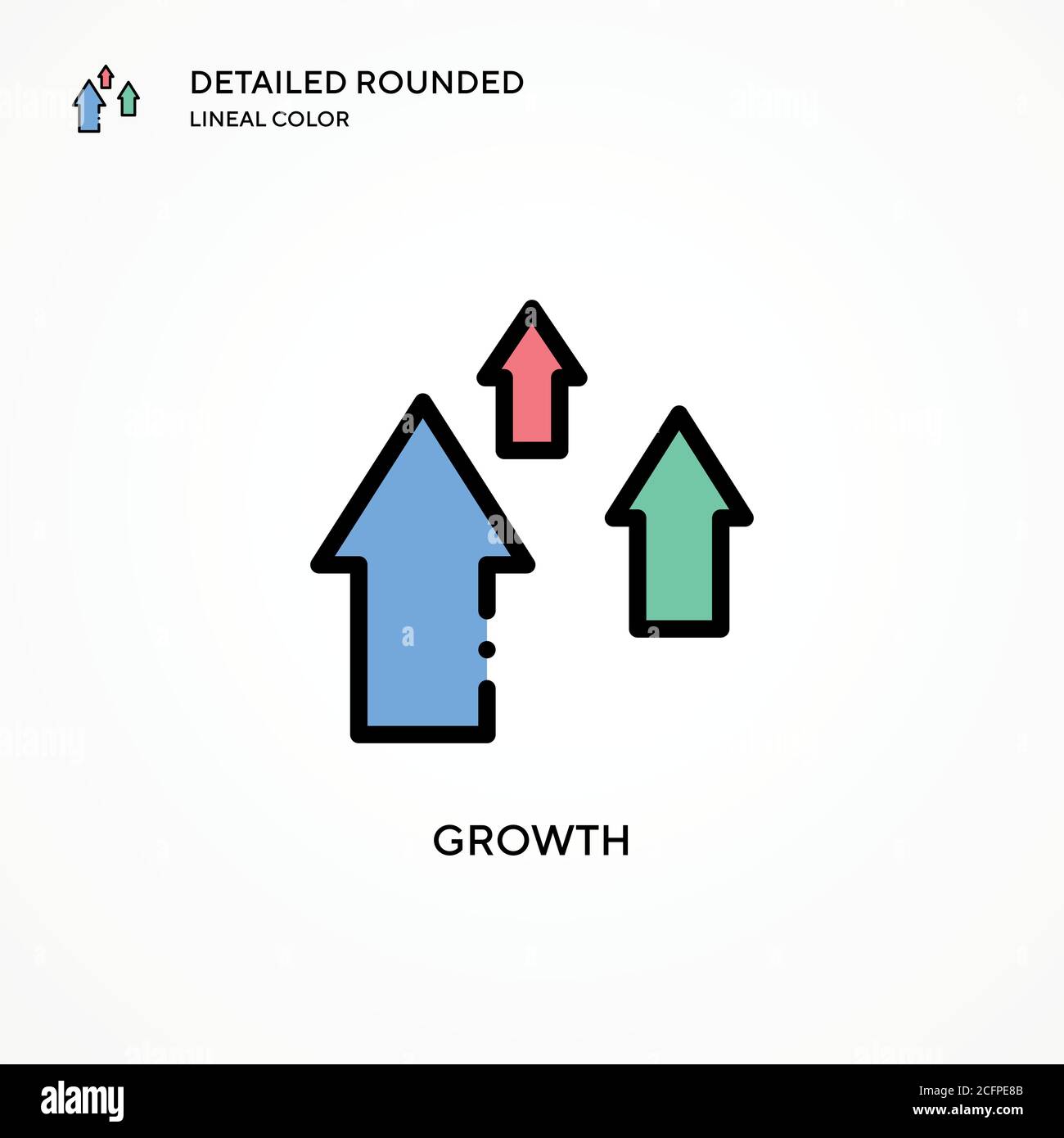 Growth vector icon. Modern vector illustration concepts. Easy to edit ...