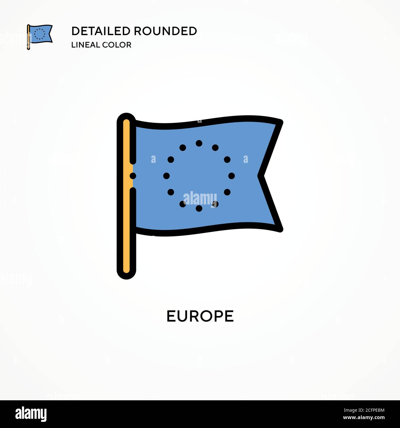 Europe vector icon. Modern vector illustration concepts. Easy to edit ...