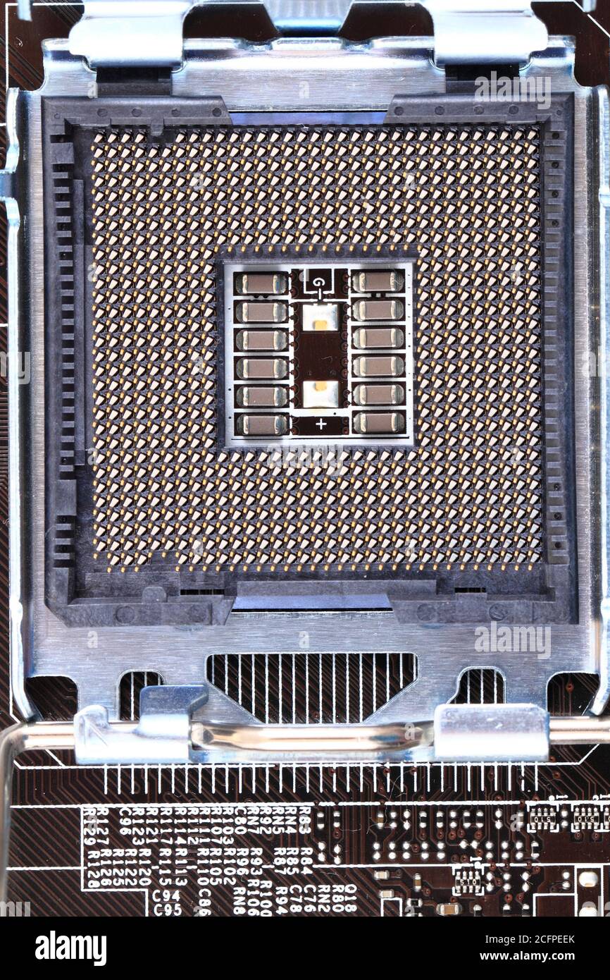 small detail of modern computer mainboard (motherboard Stock Photo - Alamy