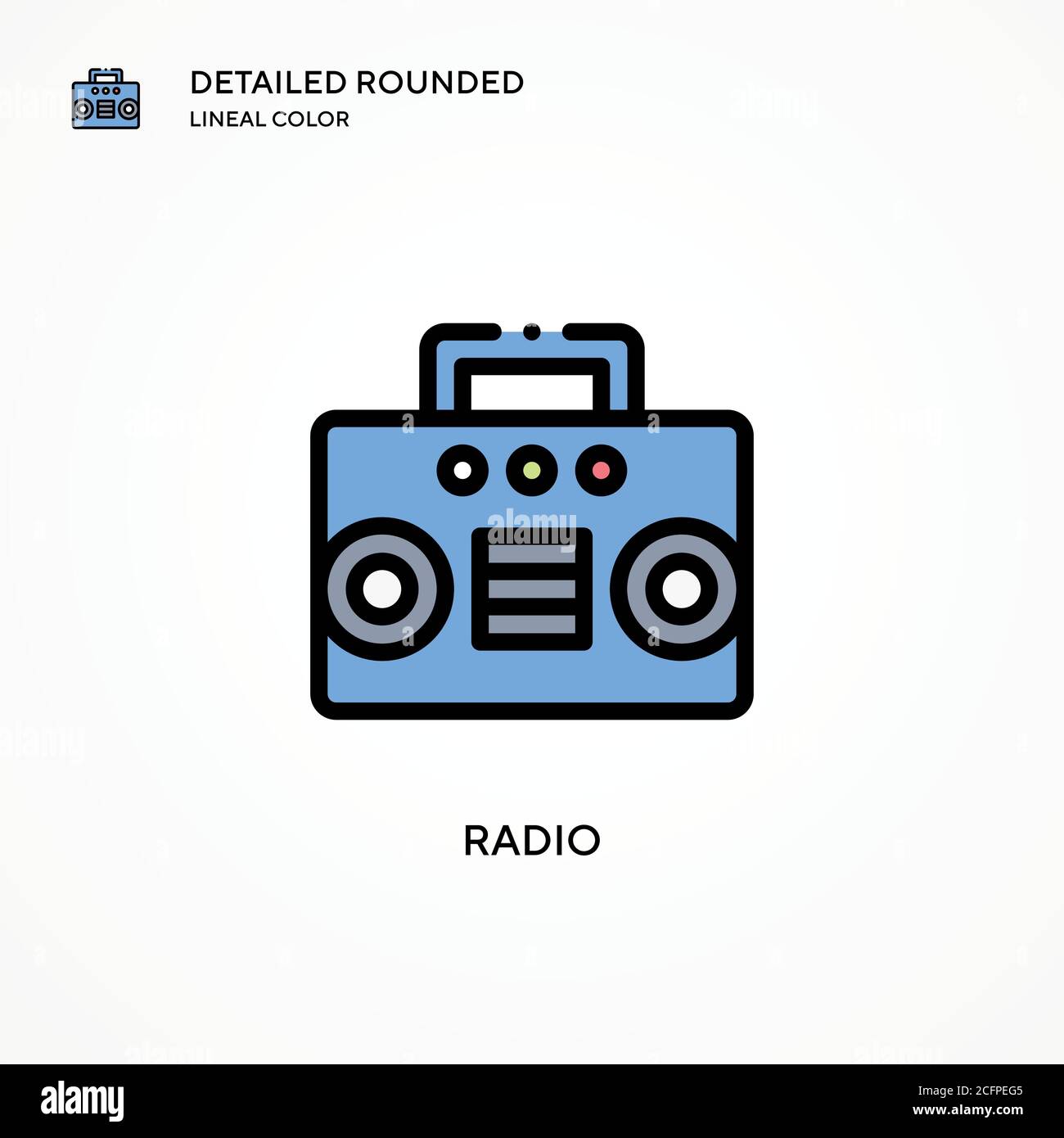 Radio vector icon. Modern vector illustration concepts. Easy to edit ...