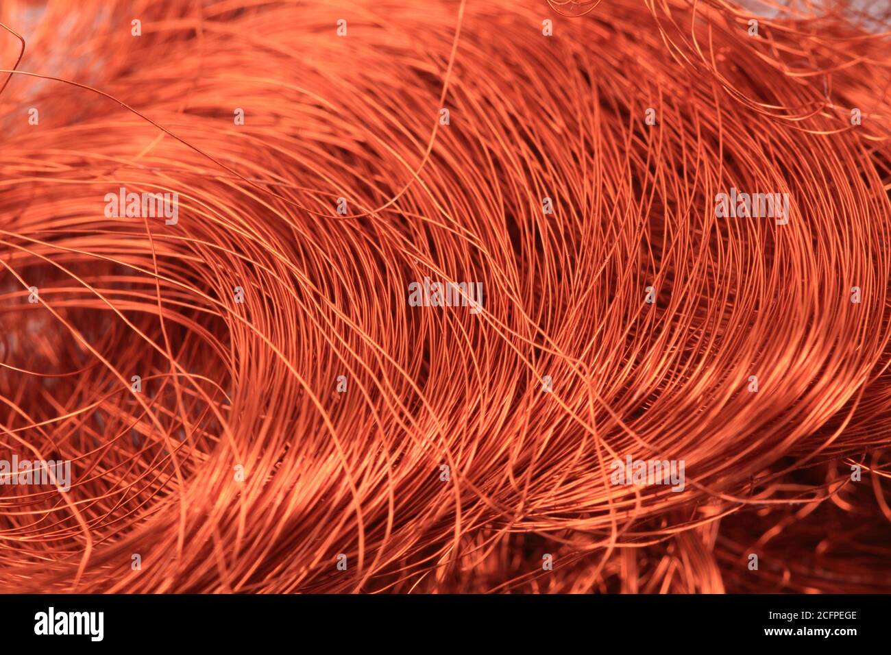 copper wire texture as nice metal background Stock Photo - Alamy