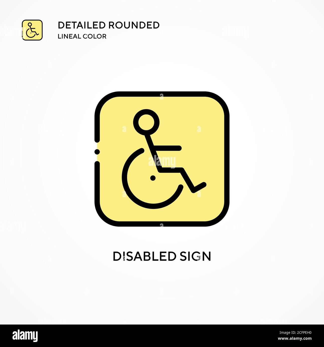 Disabled sign vector icon. Modern vector illustration concepts. Easy to ...