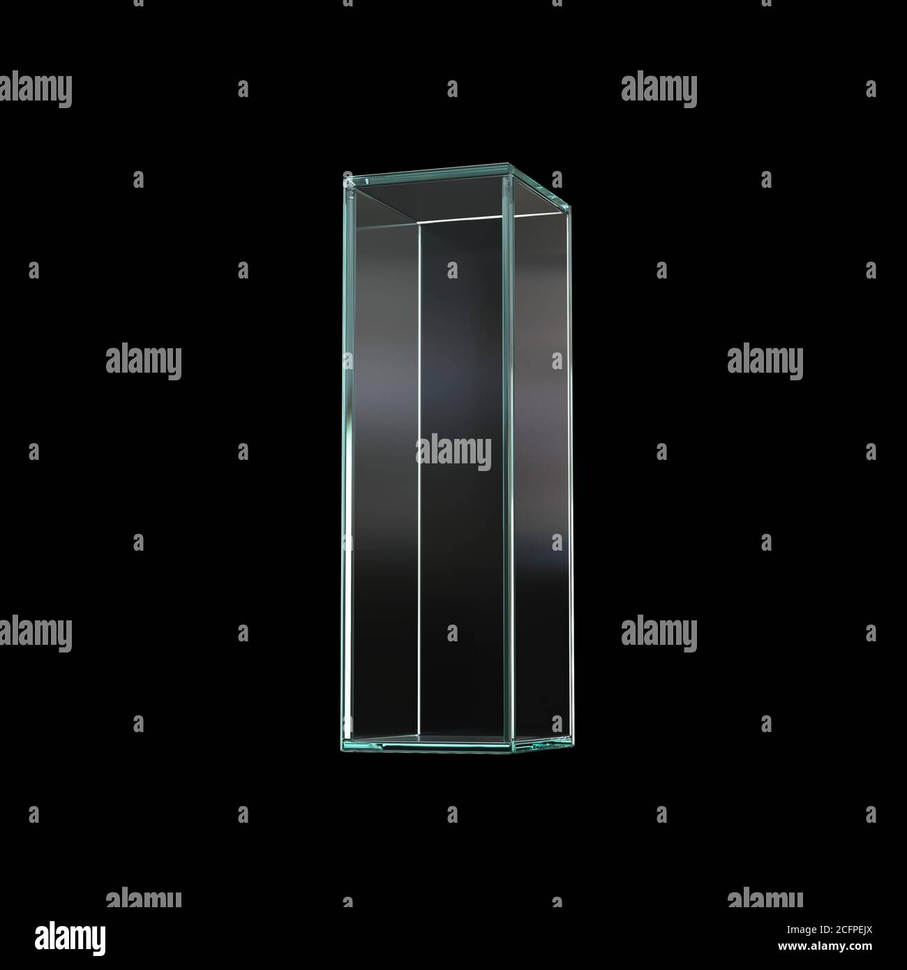 Glass font 3d rendering, letter I Stock Photo - Alamy