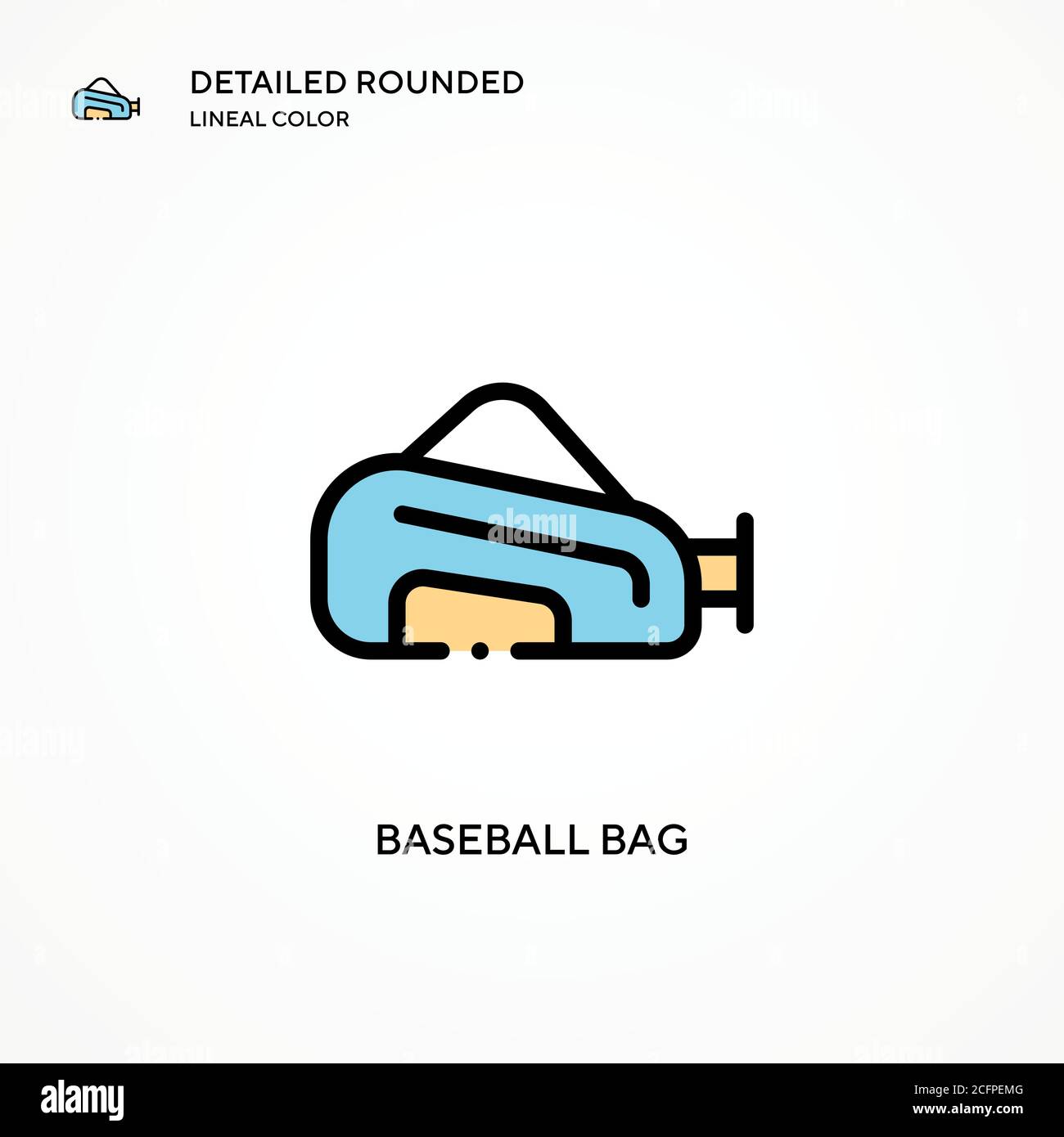 Baseball bag vector icon. Modern vector illustration concepts. Easy to ...