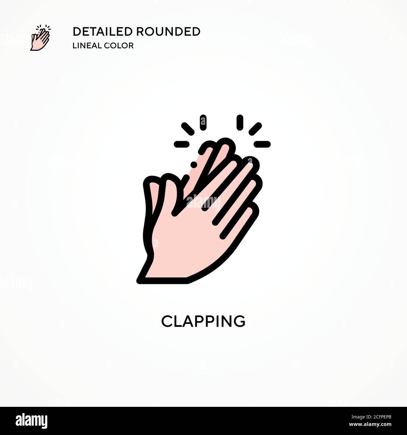 Clapping vector icon. Modern vector illustration concepts. Easy to edit ...