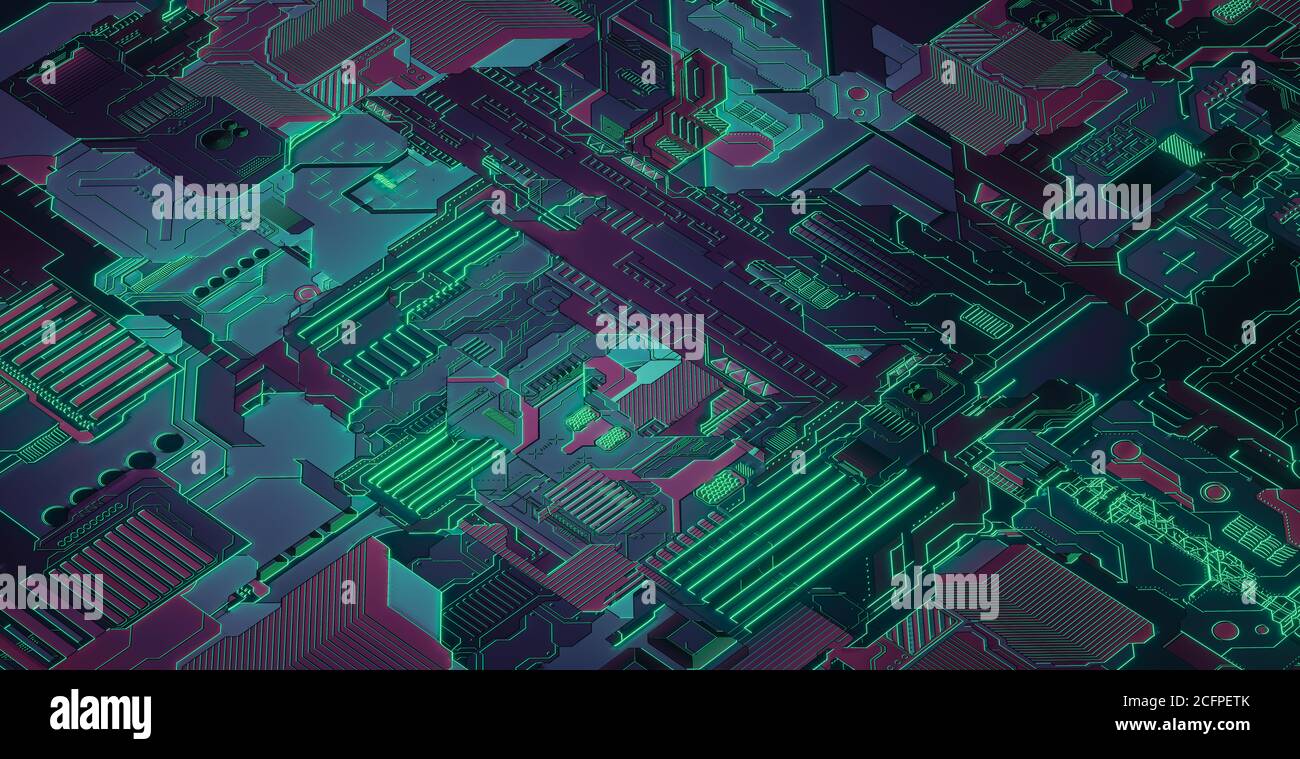 Illustration of a technology device industry and intelligent ...