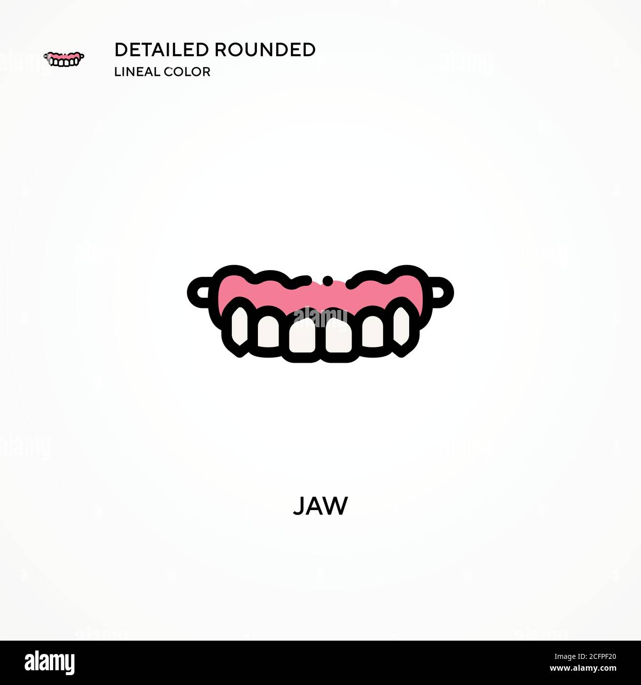 Jaw vector icon. Modern vector illustration concepts. Easy to edit and ...