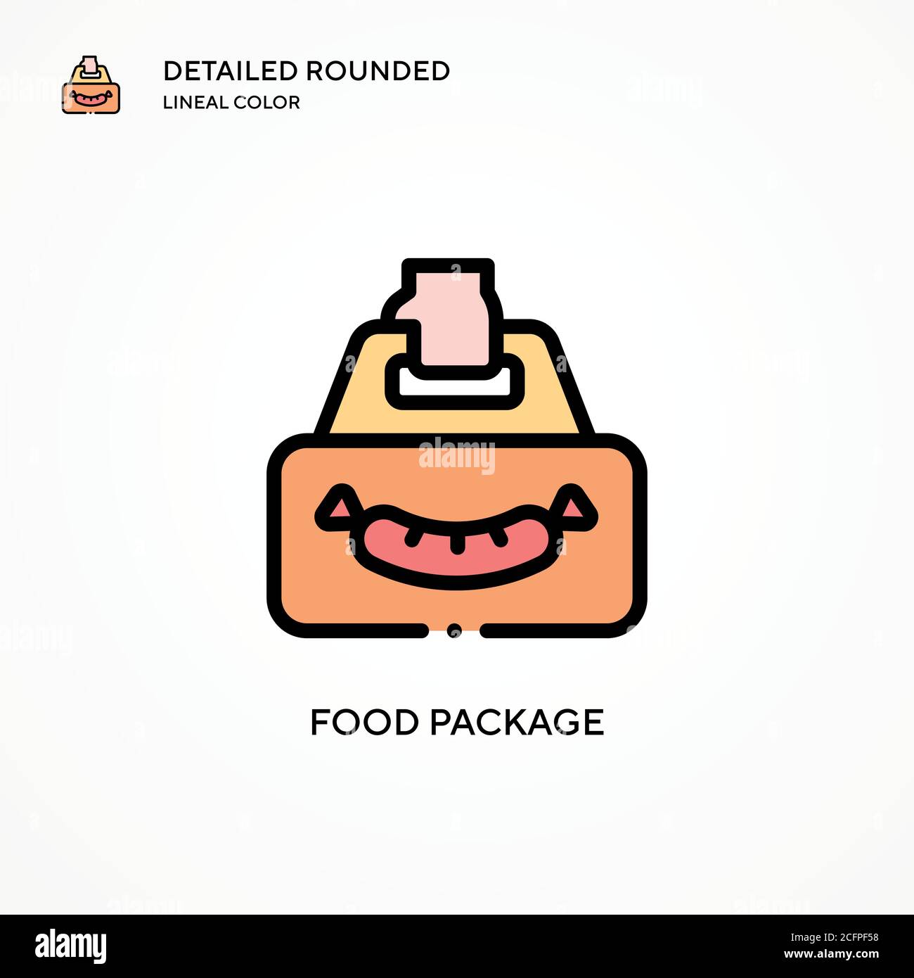 Food package vector icon. Modern vector illustration concepts. Easy to ...