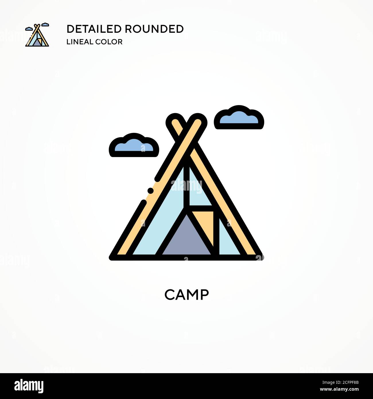 Camp vector icon. Modern vector illustration concepts. Easy to edit and ...
