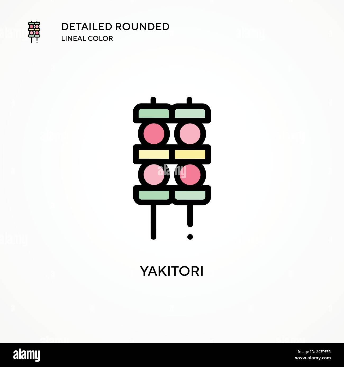 Yakitori vector icon. Modern vector illustration concepts. Easy to edit ...
