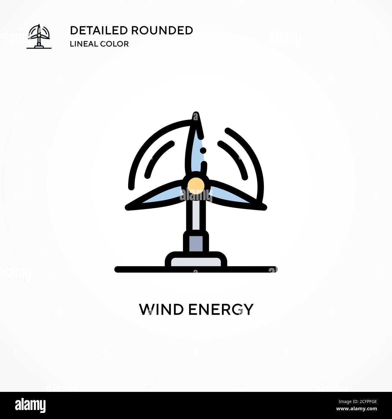 Wind energy vector icon. Modern vector illustration concepts. Easy to ...