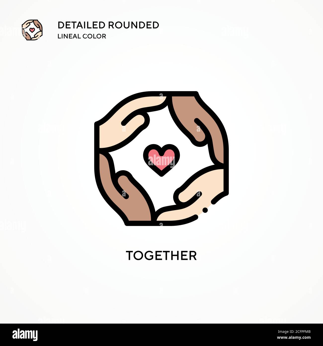 Together vector icon. Modern vector illustration concepts. Easy to edit ...
