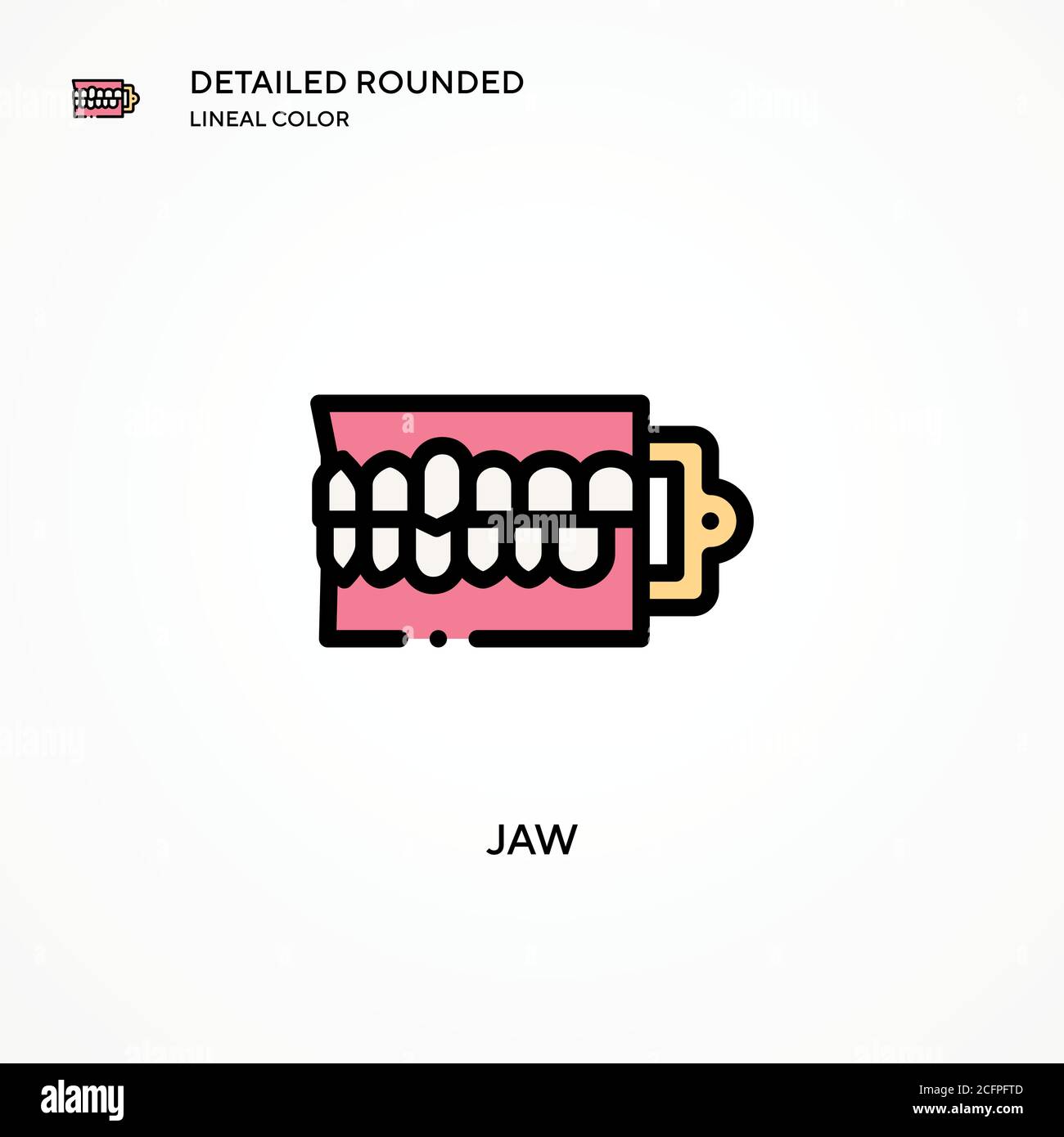 Jaw vector icon. Modern vector illustration concepts. Easy to edit and ...