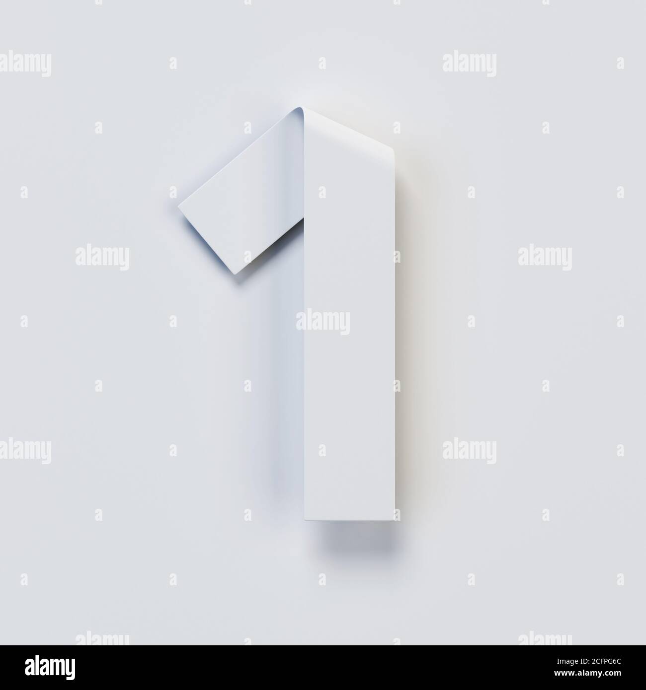 Origami paper font, folded ribbon font 3d rendering, number 1 Stock Photo - Alamy