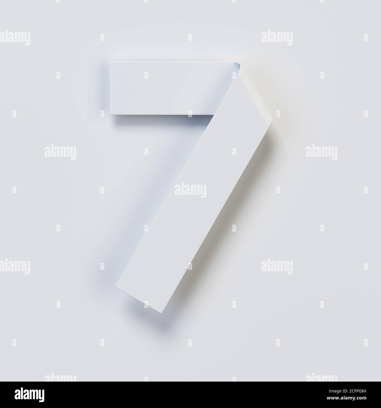 Origami paper font, folded ribbon font 3d rendering, number 7 Stock Photo - Alamy