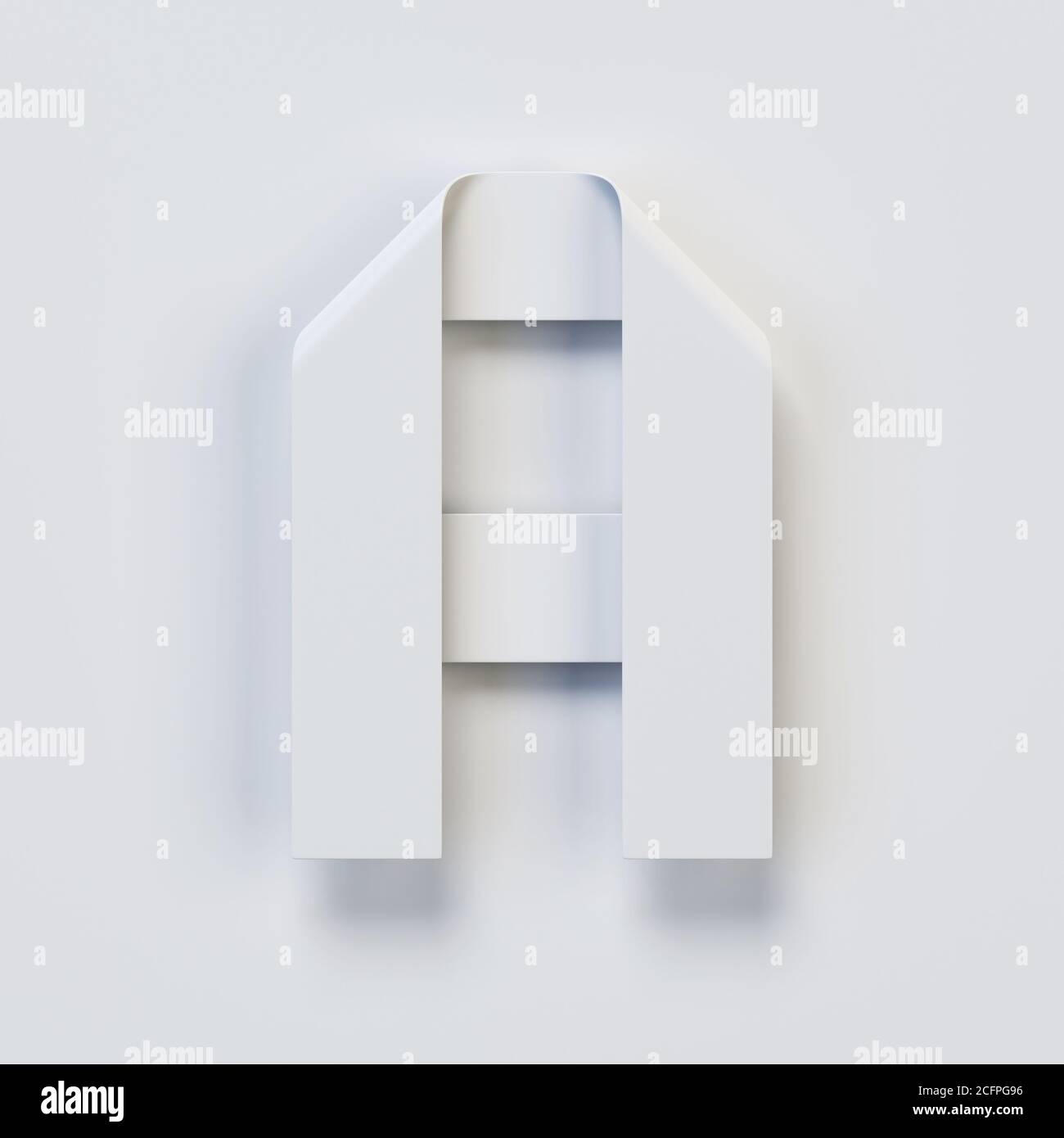 Origami paper font, folded ribbon font 3d rendering, letter A Stock Photo - Alamy