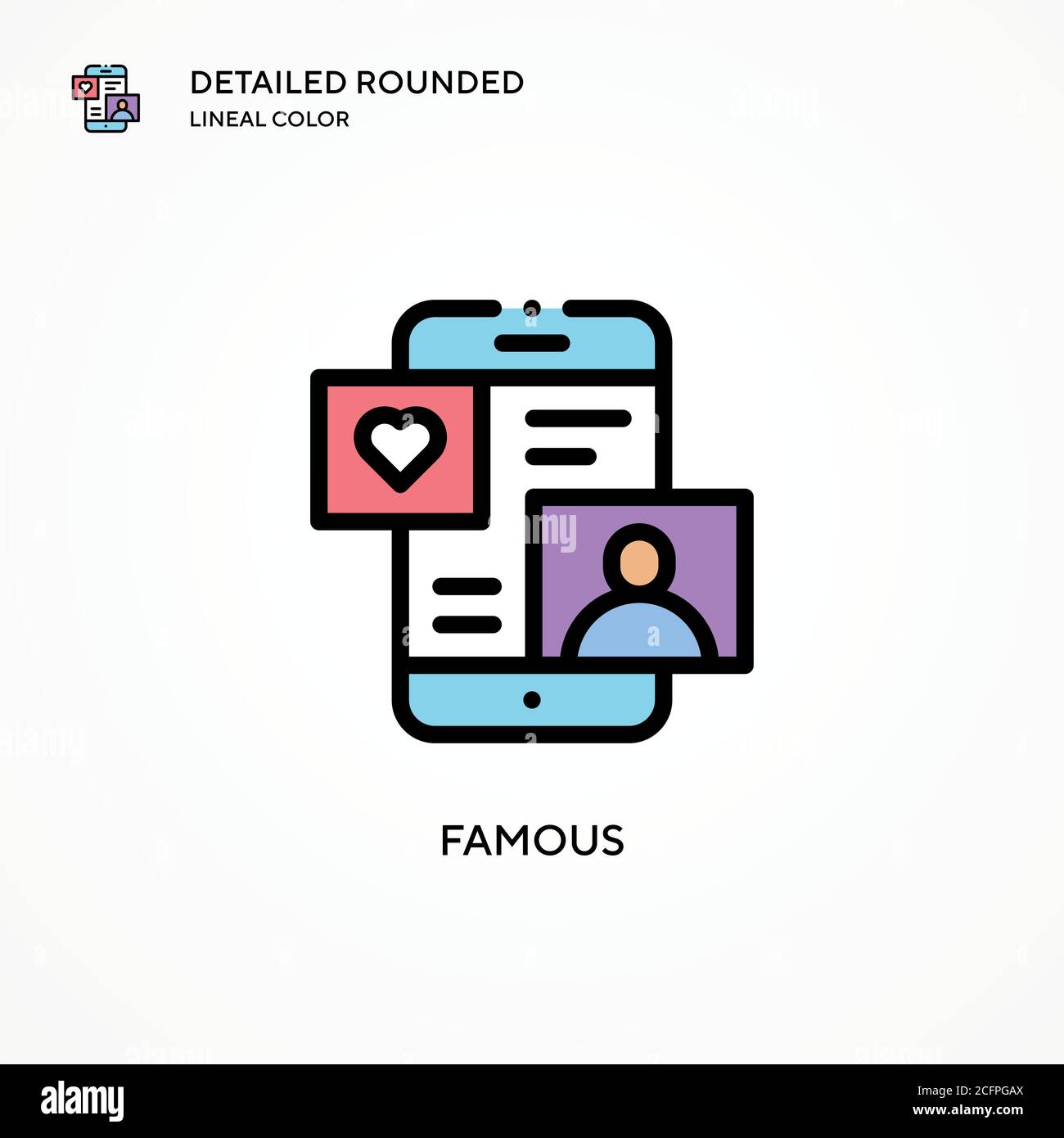 Famous vector icon. Modern vector illustration concepts. Easy to edit ...