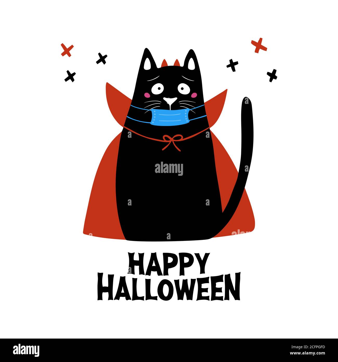 Greeting card medical mask Stock Vector Images - Alamy