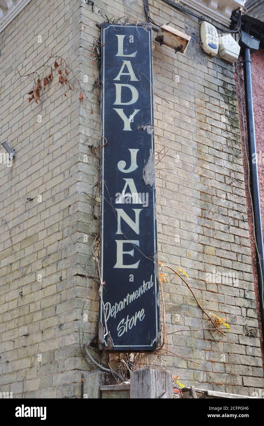 Lady Jane Department Store sign, Long Melford, Suffolk Stock Photo - Alamy