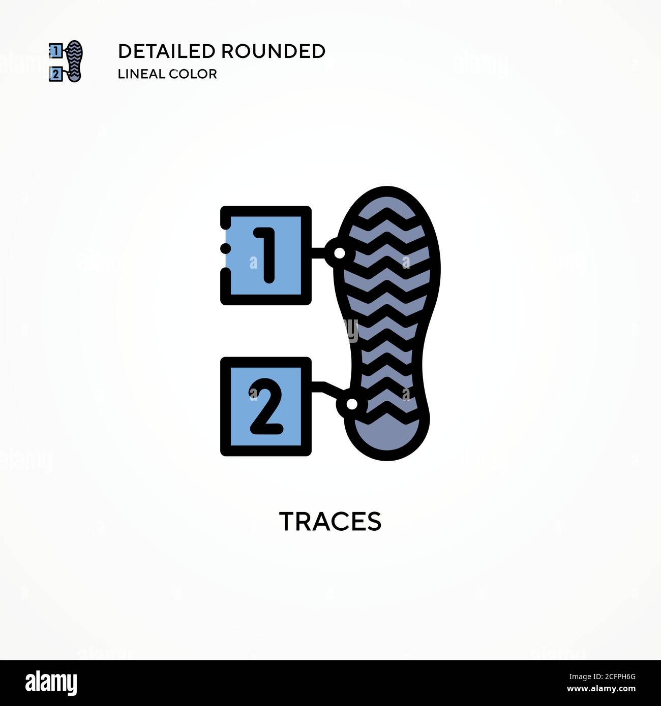 Traces vector icon. Modern vector illustration concepts. Easy to edit ...