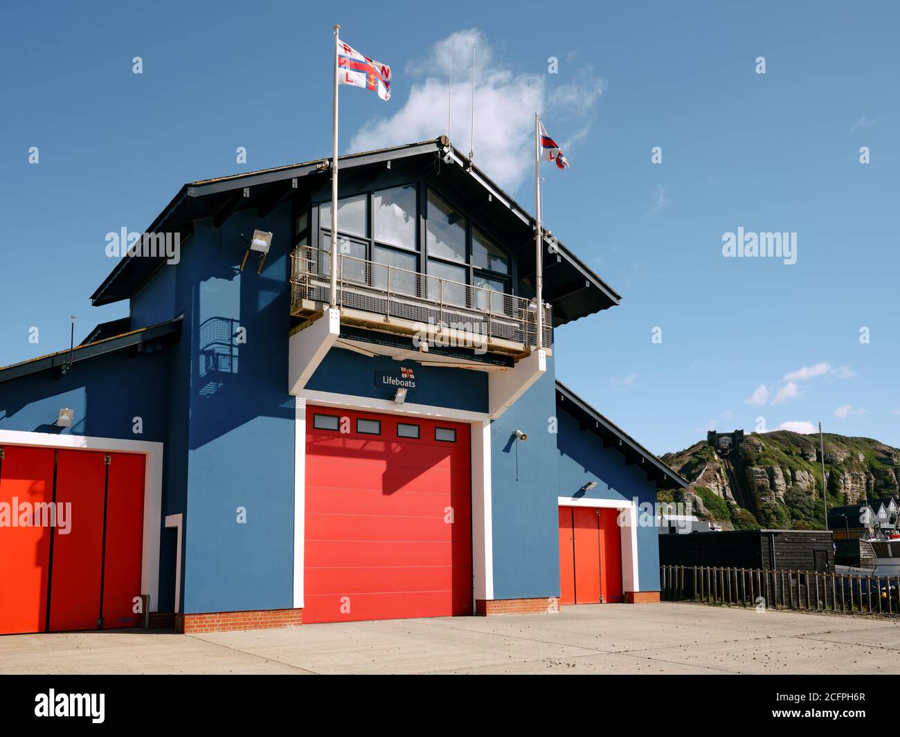 Hastings RNLI Lifeboat Station in Hastings Sussex England UK Stock ...