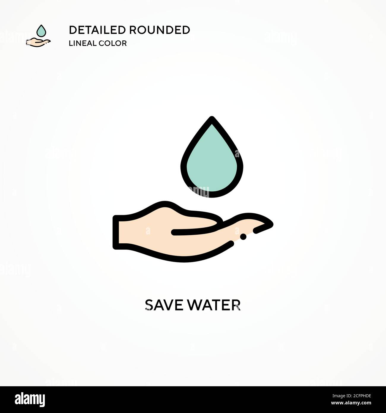 Save water vector icon. Modern vector illustration concepts. Easy to ...