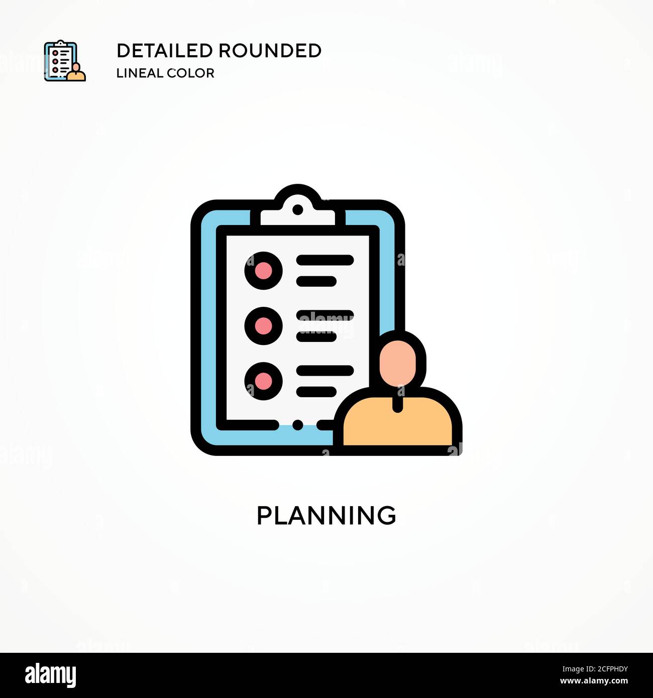 Planning vector icon. Modern vector illustration concepts. Easy to edit ...