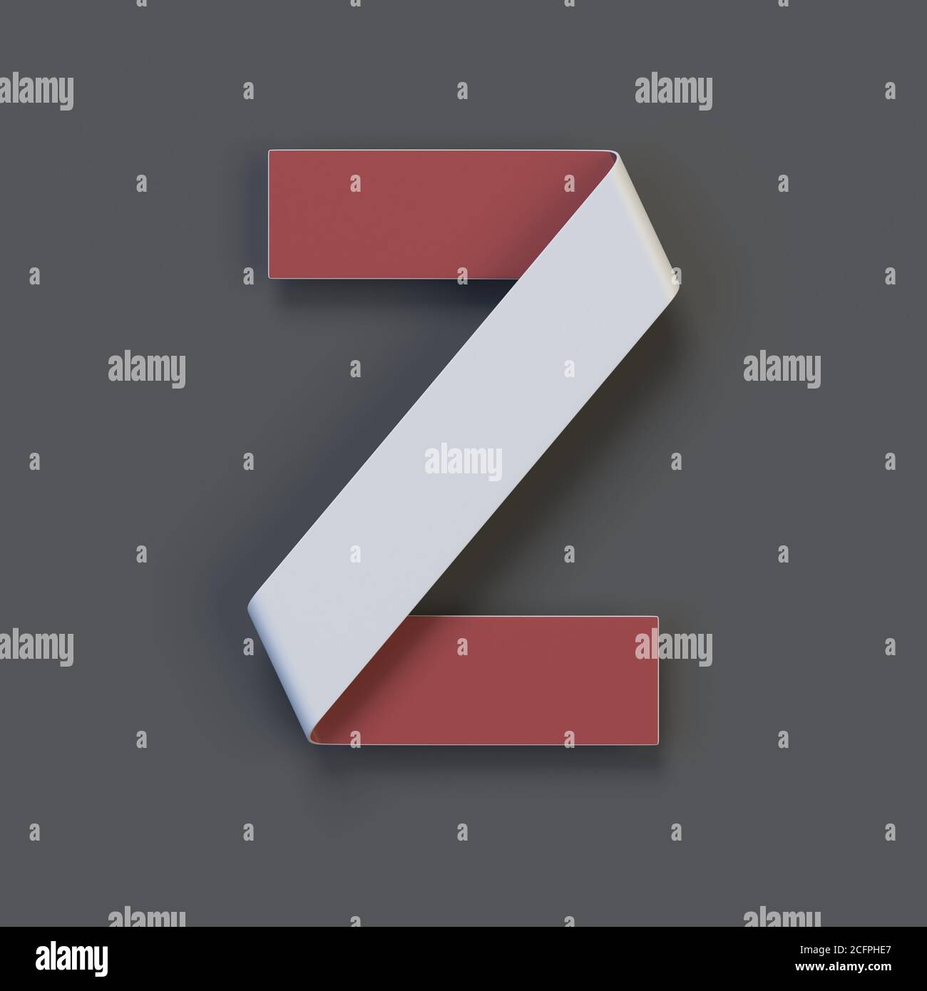 Origami paper font, folded ribbon font 3d rendering, letter Z Stock Photo - Alamy