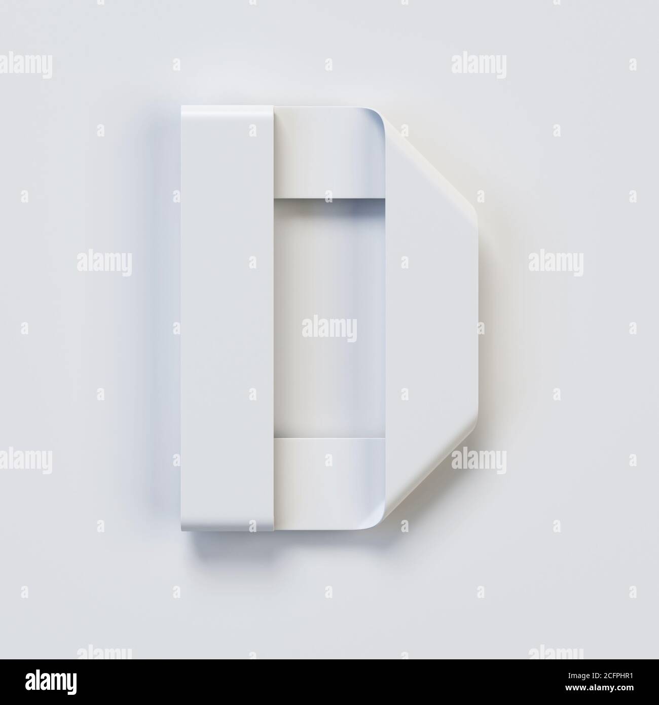 Origami paper font, folded ribbon font 3d rendering, letter D Stock ...