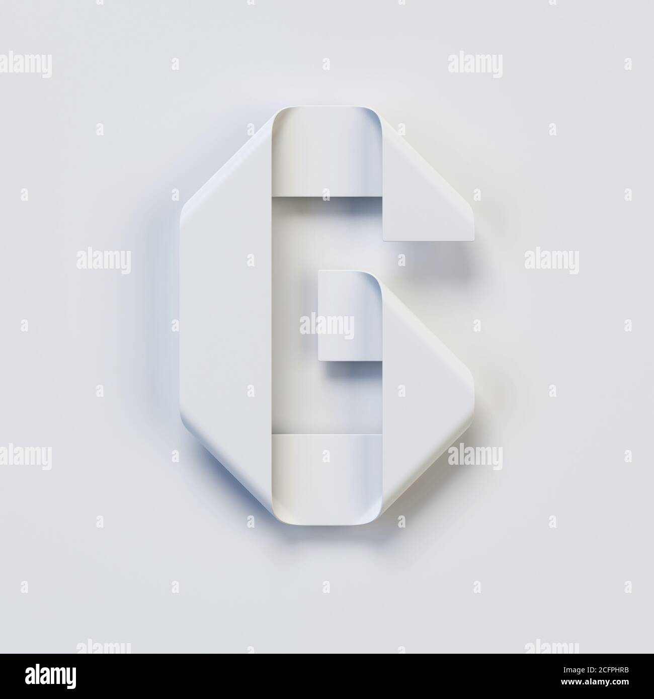 Origami paper font, folded ribbon font 3d rendering, letter G Stock Photo - Alamy