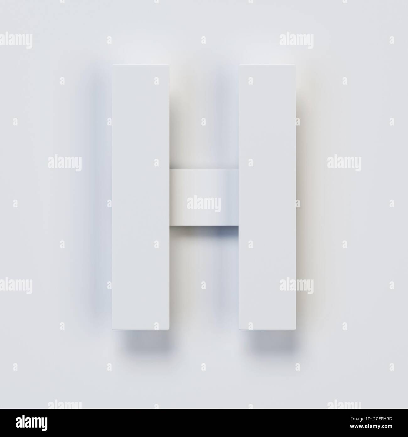Origami paper font, folded ribbon font 3d rendering, letter H Stock ...