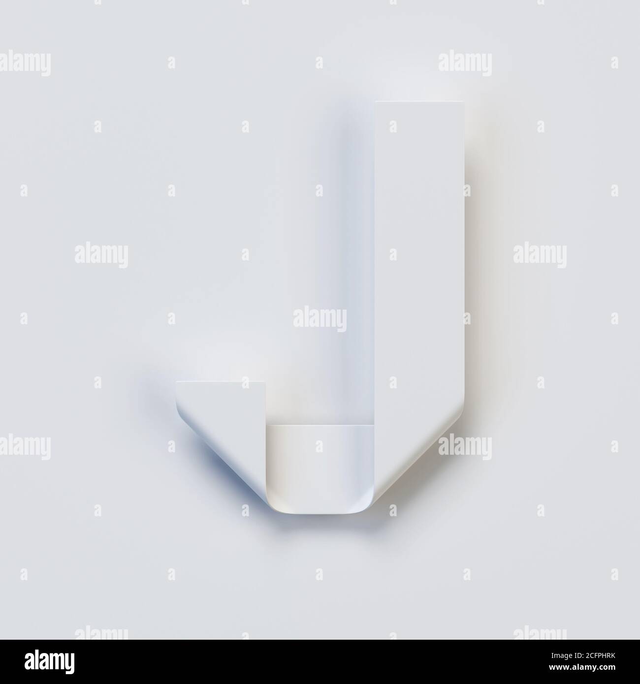 Origami paper font, folded ribbon font 3d rendering, letter J Stock Photo - Alamy